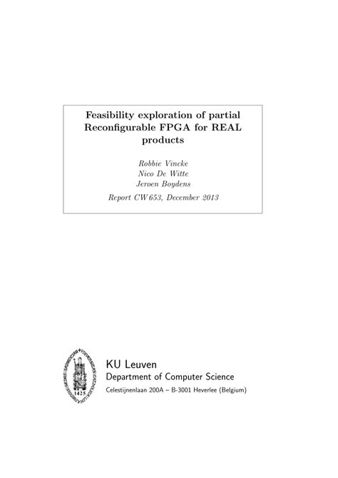 Pdf Feasibility Exploration Of Partial Reconfigurable Fpga For Real