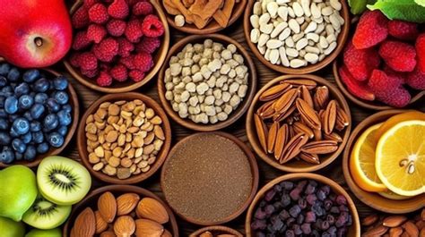 Premium Photo A Close Up Of A Variety Of Fruits And Vegetables In