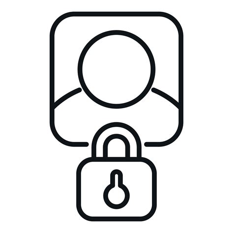Blocked Account Icon Outline Vector User Email 22873203 Vector Art At