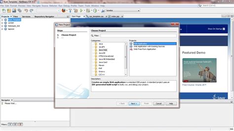 Membuat Template Sederhana Pada Netbeans Web Application Pada Java