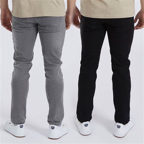 Buy Bench Mens Eddie Two Pack Slim Fit Jeans Blackmid Grey