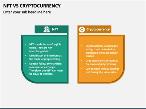 NFT Vs Cryptocurrency PowerPoint And Google Slides Template PPT Slides