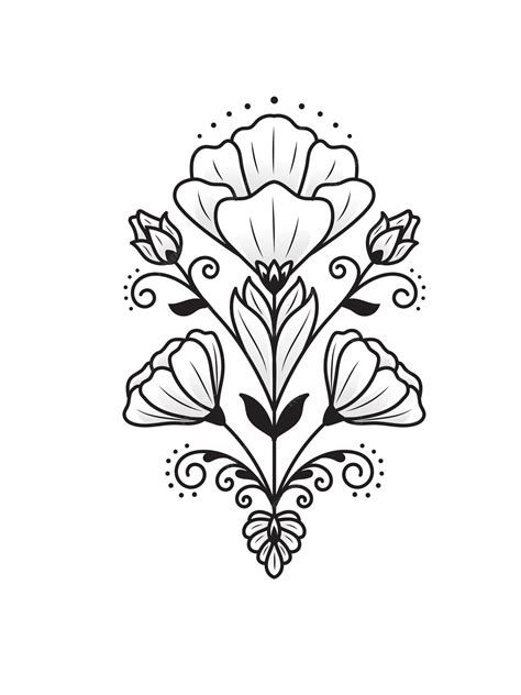 premium vector abstract flower geometric art