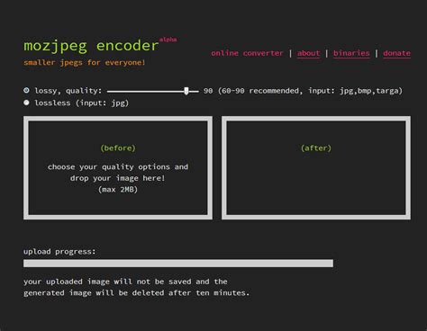 mozjpeg encoder that reduces file size with zero image quality