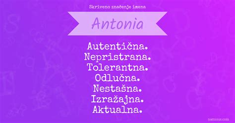 Skriveno značenje imena Antonia | Namious