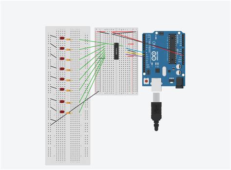 Shift Register Hc Circuit Working Weirdly Arduino Stack Exchange