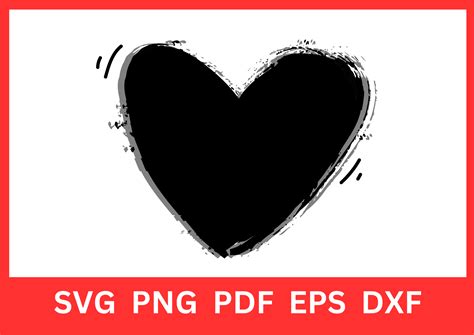 Vector Ink Black Heart Logo Svg Graphic By Fashionzonecreations