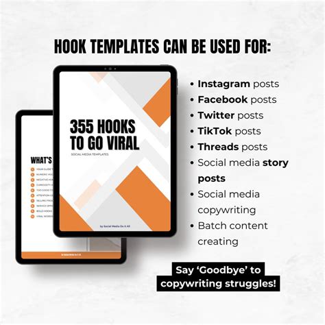 355 Hooks To Go Viral Social Media Templates Instagram Captions Instagram Templates Etsy