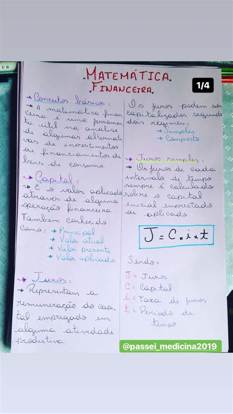 Juros Simples E Compostos Matem Tica Financeira Matem Tica Explica Es De Matem Tica