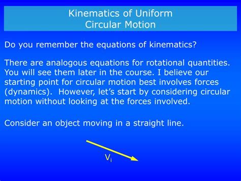 PPT Kinematics Of Uniform Circular Motion PowerPoint Presentation Free Download ID 2991362