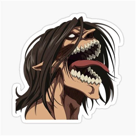 Shingeki No Kyojin Eren Sticker For Sale By Hd90 Redbubble
