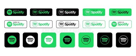 Spotify Spotify Logo App And Badge Set Listen On Spotify UI Icons