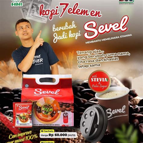 Jual Kopi Sevel Hpai 7 Elemen 20 Sachet Kopi Herbal Kemasan Terbaru