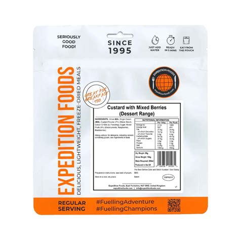 Postre Liofilizado Expedition Foods Natillas De Frutos Rojos