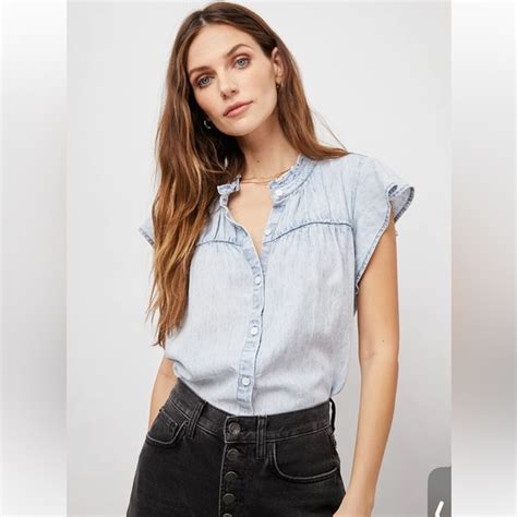 Rails Tops Rails Ruthie Top Light Acid Wash Poshmark