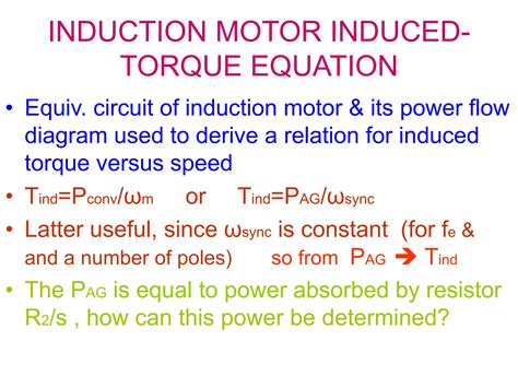 Induction Motor Rotor Circuit Model And Energy Conservation Ppt
