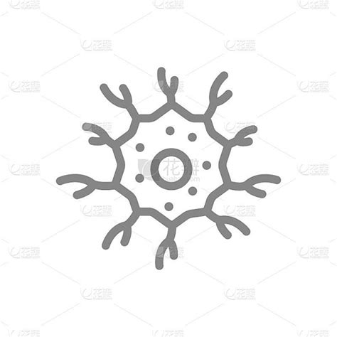 神经元行图标。健康神经细胞符号