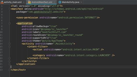 Android Studio Android App Geek Tech Stuff