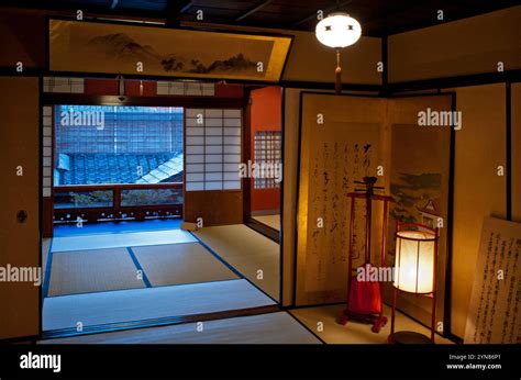 Interior View Of The Ochaya Shima Historical Geisha House In The