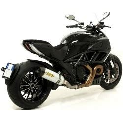 Terminale Di Scarico Arrow Race Tech In Alluminio Omologato Fondello Carbonio Ducati Diavel 11