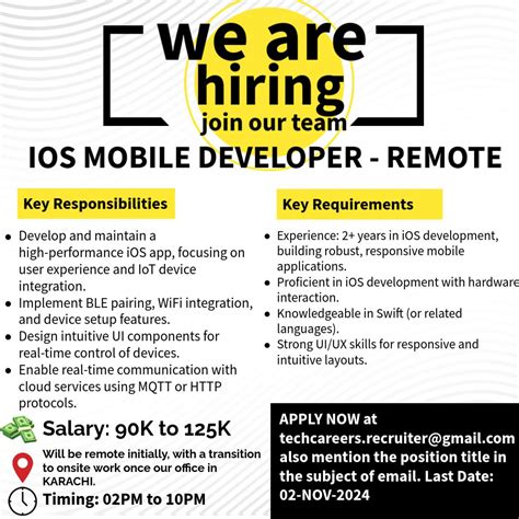 Hiring Remote Developer Ios Cloud Ui Ux It Web Javascript