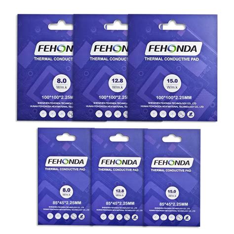 Fehonda 15 Вт 12,8 Вт 8 Вт термопрокладка 0,75 мм 1,25 мм 2,25 мм 3,0 ...