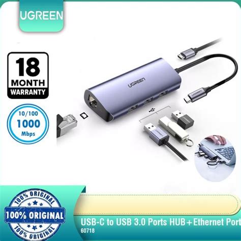 Jual Ugreen Usb C To Usb A Hub Gigabit Converter Always Ready Shopee Indonesia