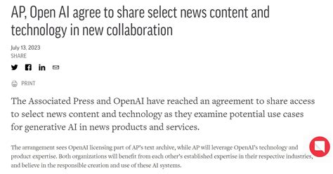 Openaiとap通信がライセンス契約 Llmトレーニングに過去記事取り込み Itmedia News