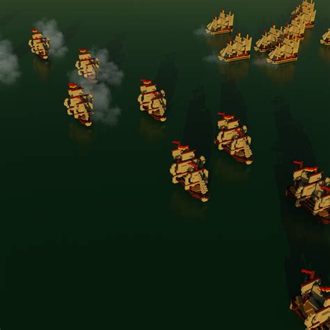 Adorably Tiny Naval Engagement R Voxel