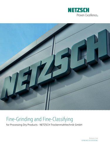 Netzsch Classifier Mills Csm Netzsch Grinding And Dispersing Pdf Catalogs Technical