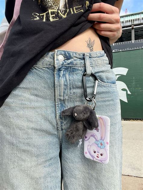 Inky Bashful Bunny Jellycat Keychain Circa 2024 Bunny Plush