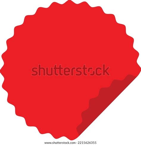 Red Round Label Peeled Edge Badge Stock Vector Royalty Free 2215626355 Shutterstock