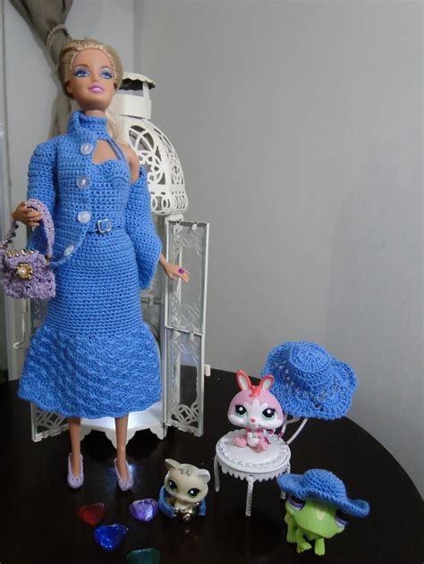 Barbie Crochê Miniaturas Artesanato e Coisas Mais DIY Vestido de
