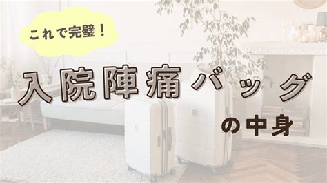 入院バッグ・陣痛バッグの中身－出産時にあって良かったものを紹介 うさぎままのブログ