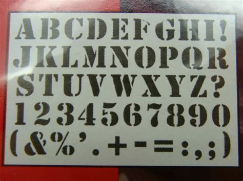 Pochoir Home Deco Alphabet Lettres Majuscules Chiffres Et Ponctuation