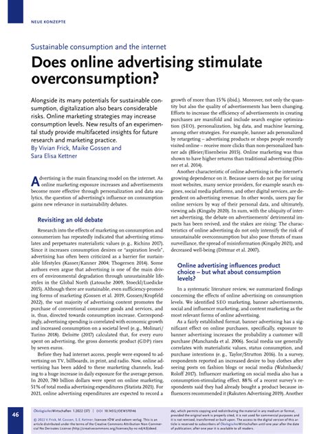 Pdf Does Online Advertising Stimulate Overconsumption