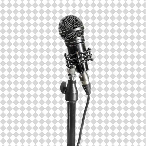 Premium Psd A Microphone With A Diamond Pattern On The Top