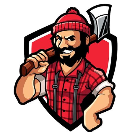Premium Vector Lumberjack Mascot Logo Concept Illustration