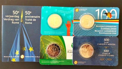 Belgium 2 Euro 20072022 5 Coincards Catawiki