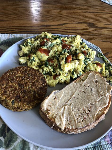 Shiitake Garlic Breakfast Scramble W Chili Crisp Toast And A Curried