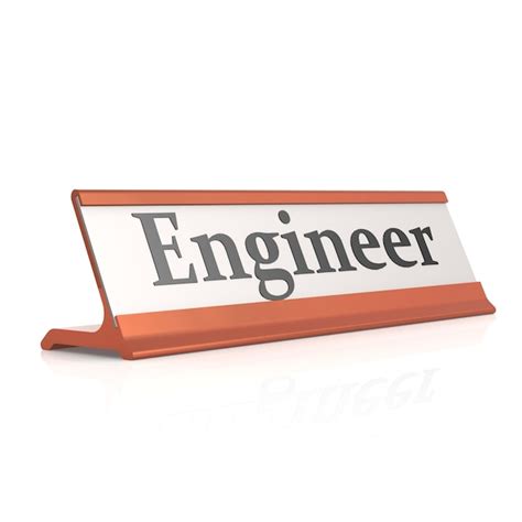Premium Photo Engineer Table Tag