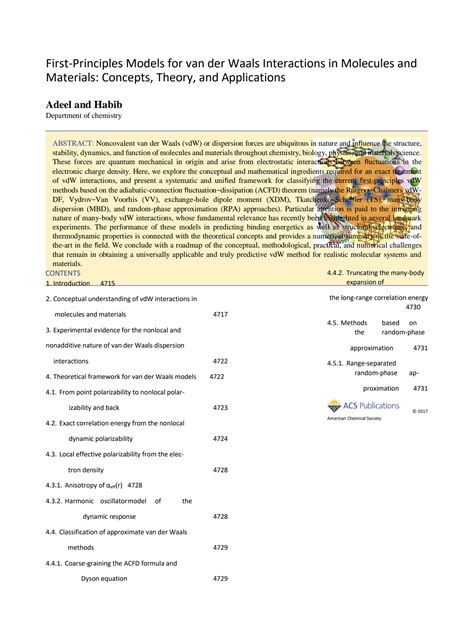 Solution First Principles Models For Van Der Waals Interactions In Molecules And Materials
