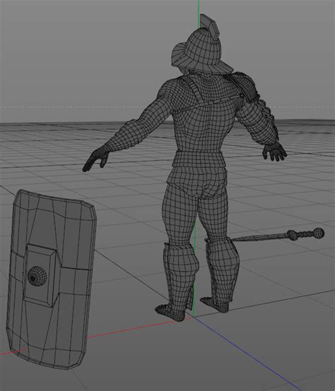 3d Model Gladiator Murmillo