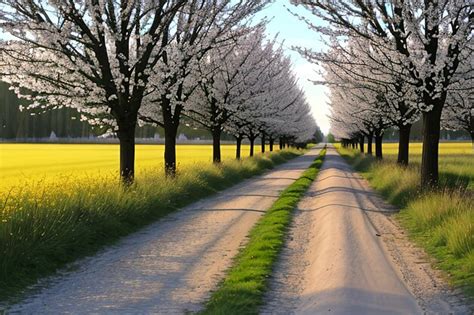 Premium Ai Image Spring Fields Amp Allee