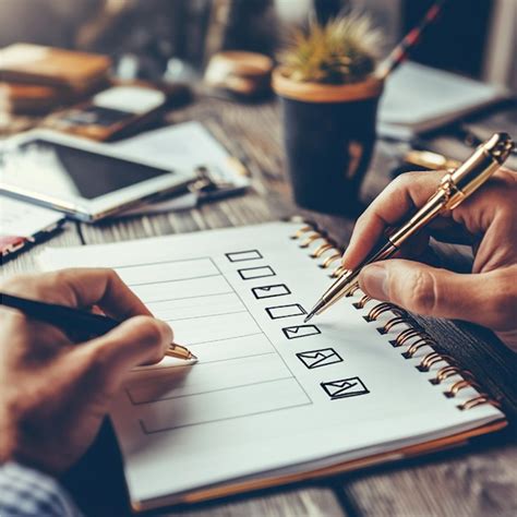 A Person Creating A Daily Todo List With A Focus On Task Prioritization
