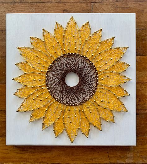 Sunflower String Art Etsy