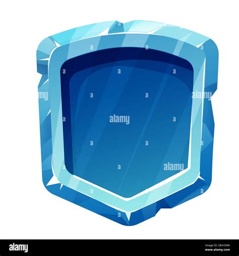 Shield From Ice Frame Menu Button Ui Game Element In Cartoon Style