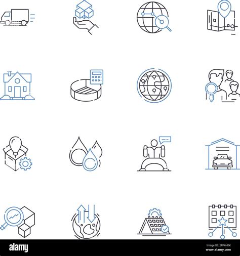 Organizational Communication Line Icons Collection Collaboration Feedback Dialogue