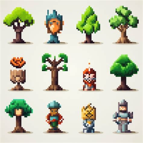 48 000 Pixel Art Trees Pictures