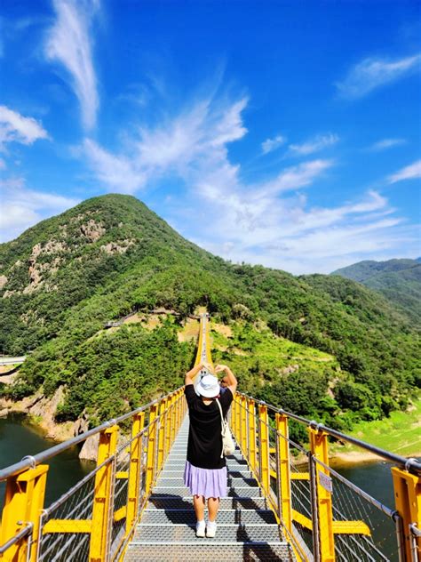 충남금산가볼만한곳 월영산 출렁다리 노랑노랑하네 네이버 블로그
